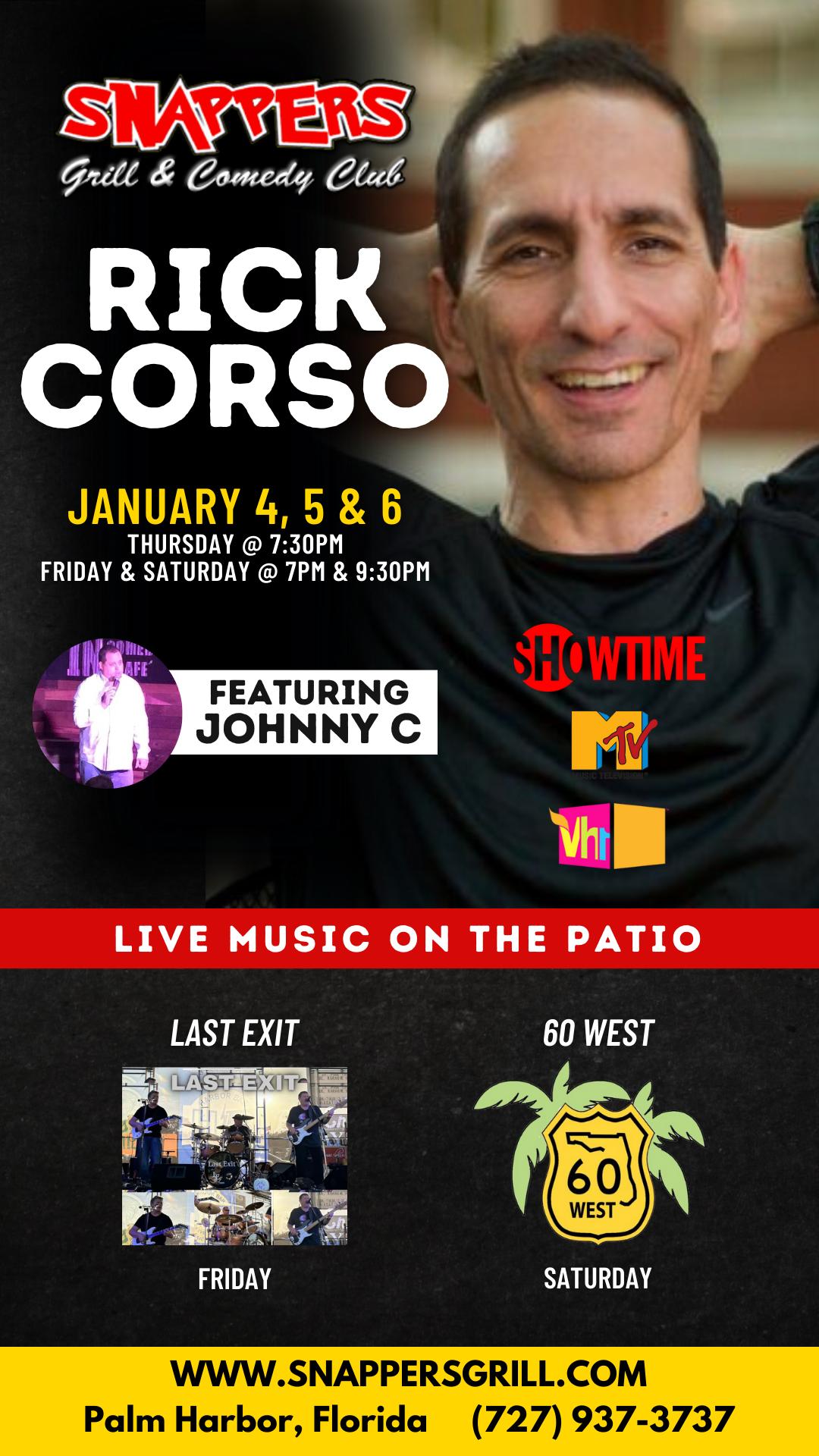 RICK CORSO COMEDY TOUR Tickets in Palm Harbor, FL, United States