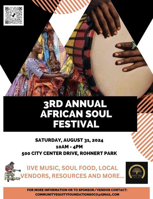 African Soul Festival 10AM-4PM - 31 AUG 2024