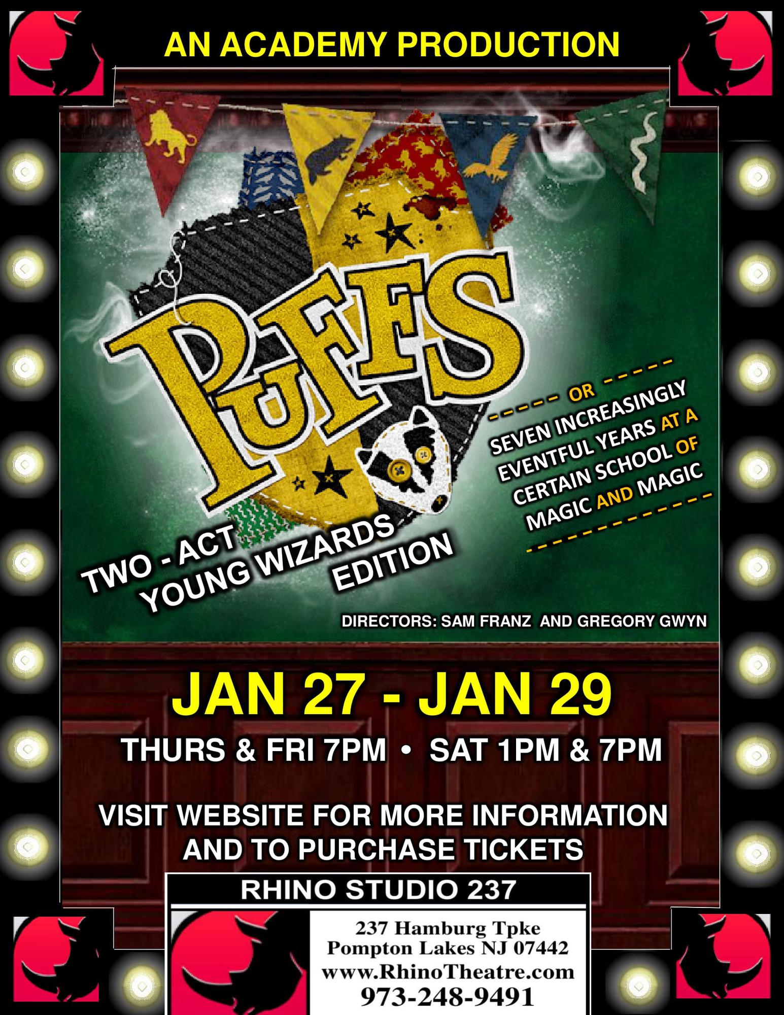 PUFFS - YOUNG WIZARD'S EDITION @ Studio (Teen Troupe) - 27 JAN 2022