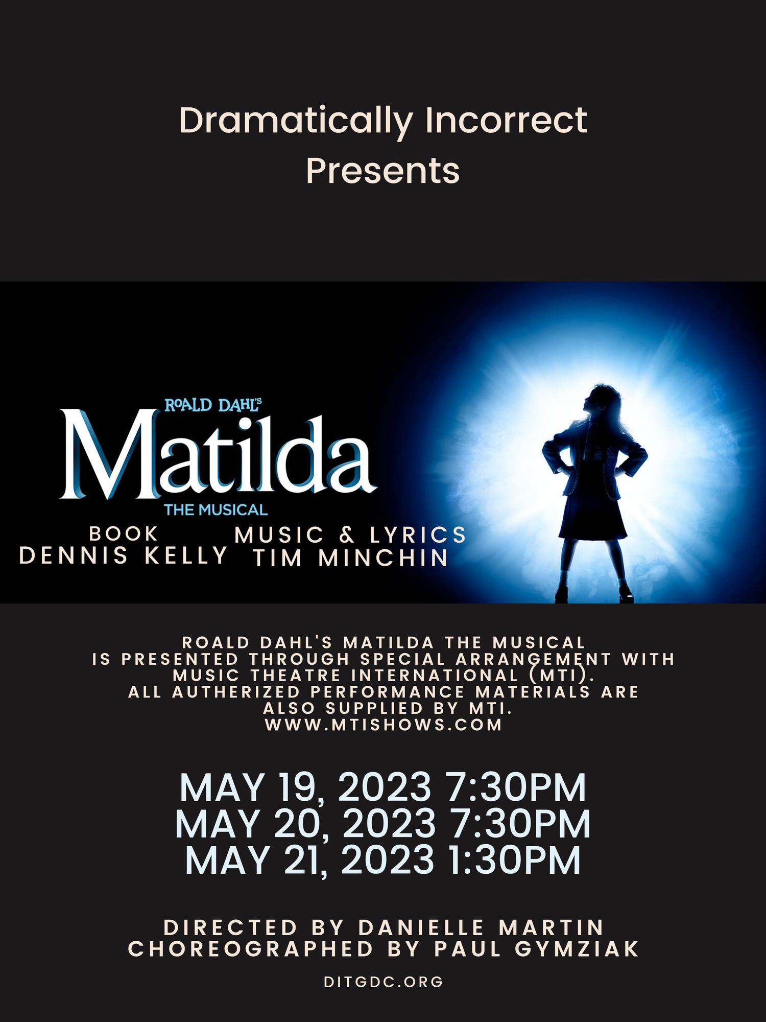 Roald Dahl's Matilda: The Musical - 21 MAY 2023