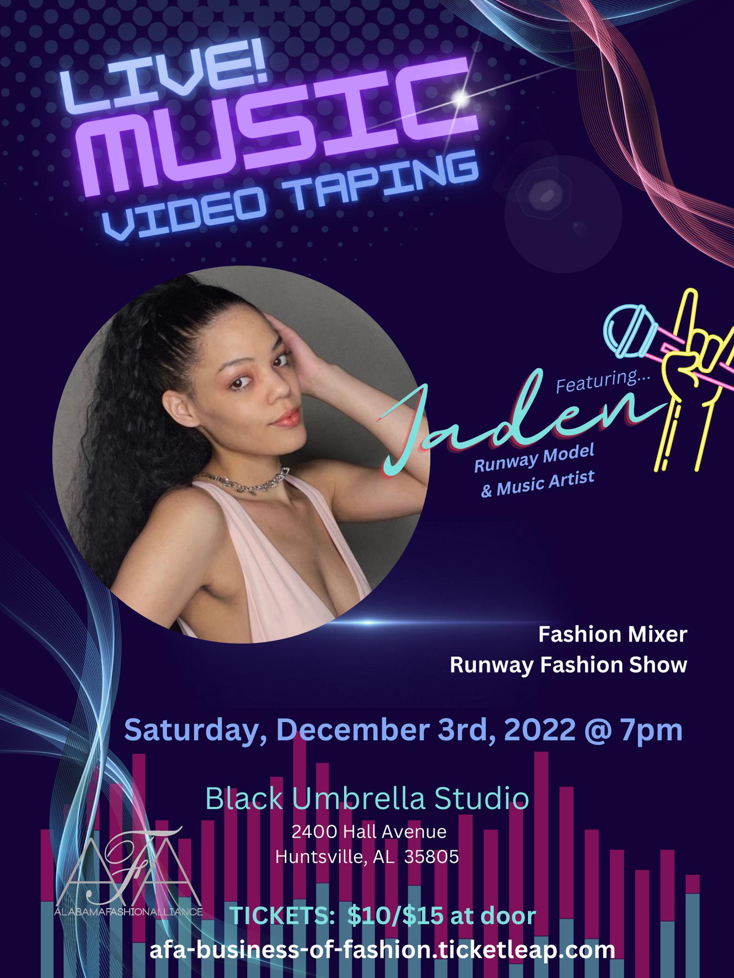 LIVE! Music Taping & Runway Show w/Jaden Tickets in Huntsville, AL ...