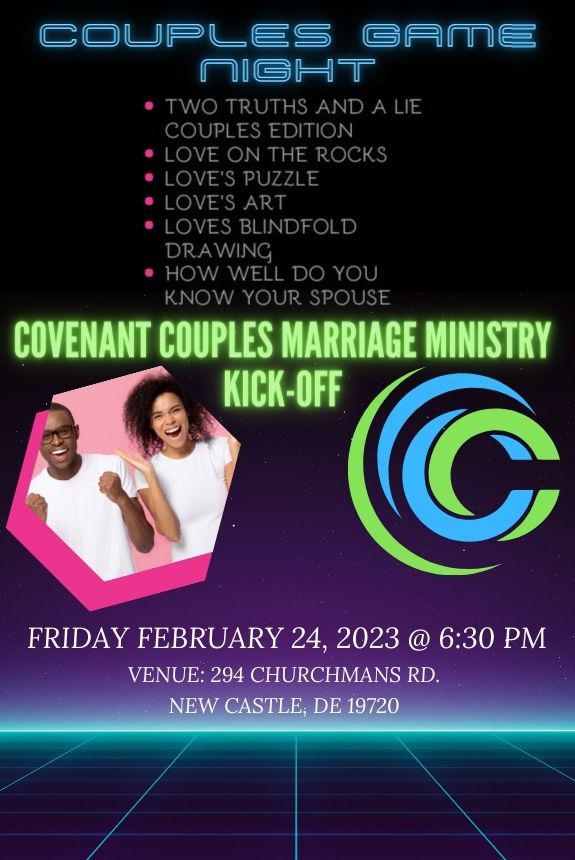 Covenant Couples Kick-Off GAME NIGHT! - 24 FEB 2023