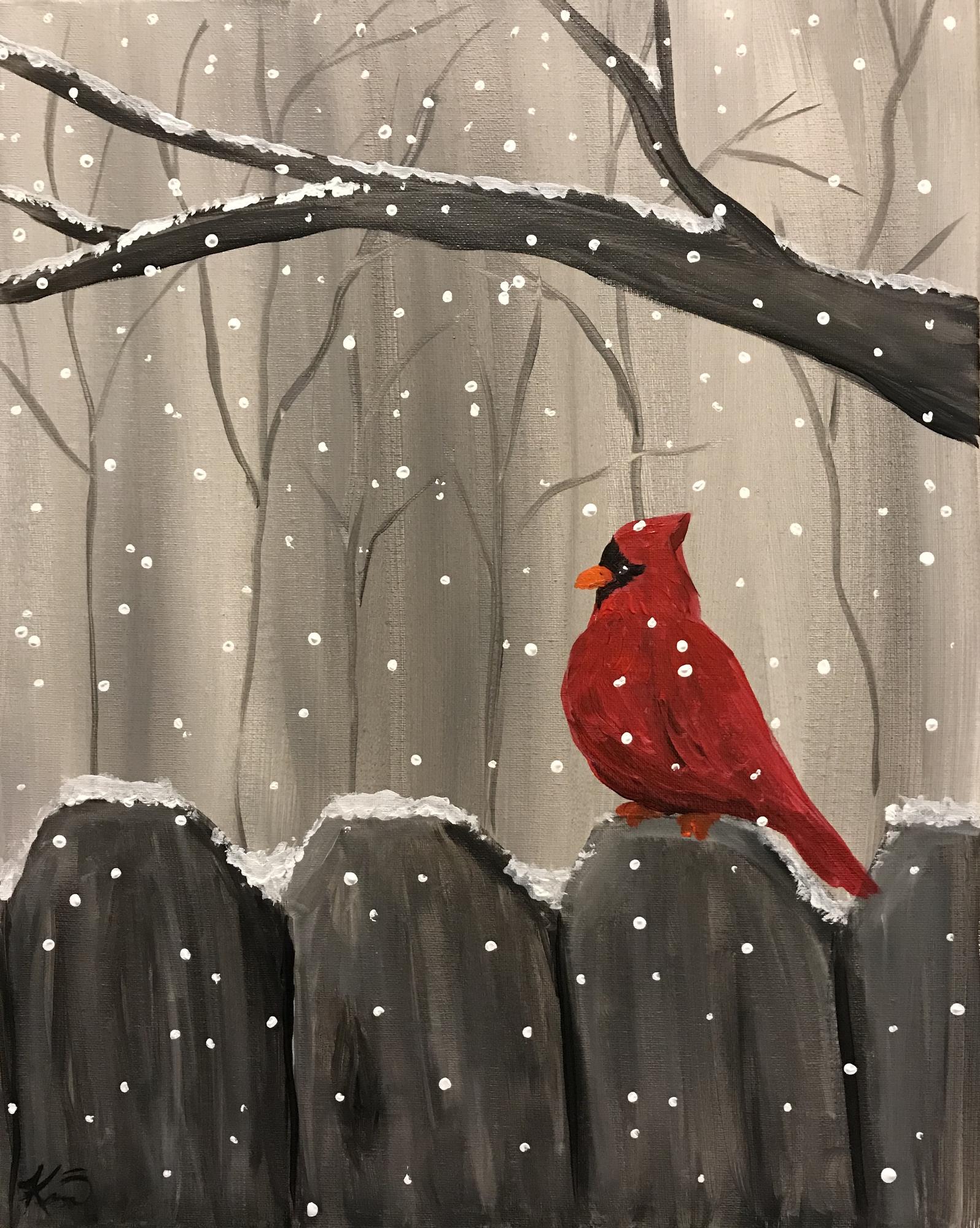 Snowy Cardinal - 9 JAN 2024